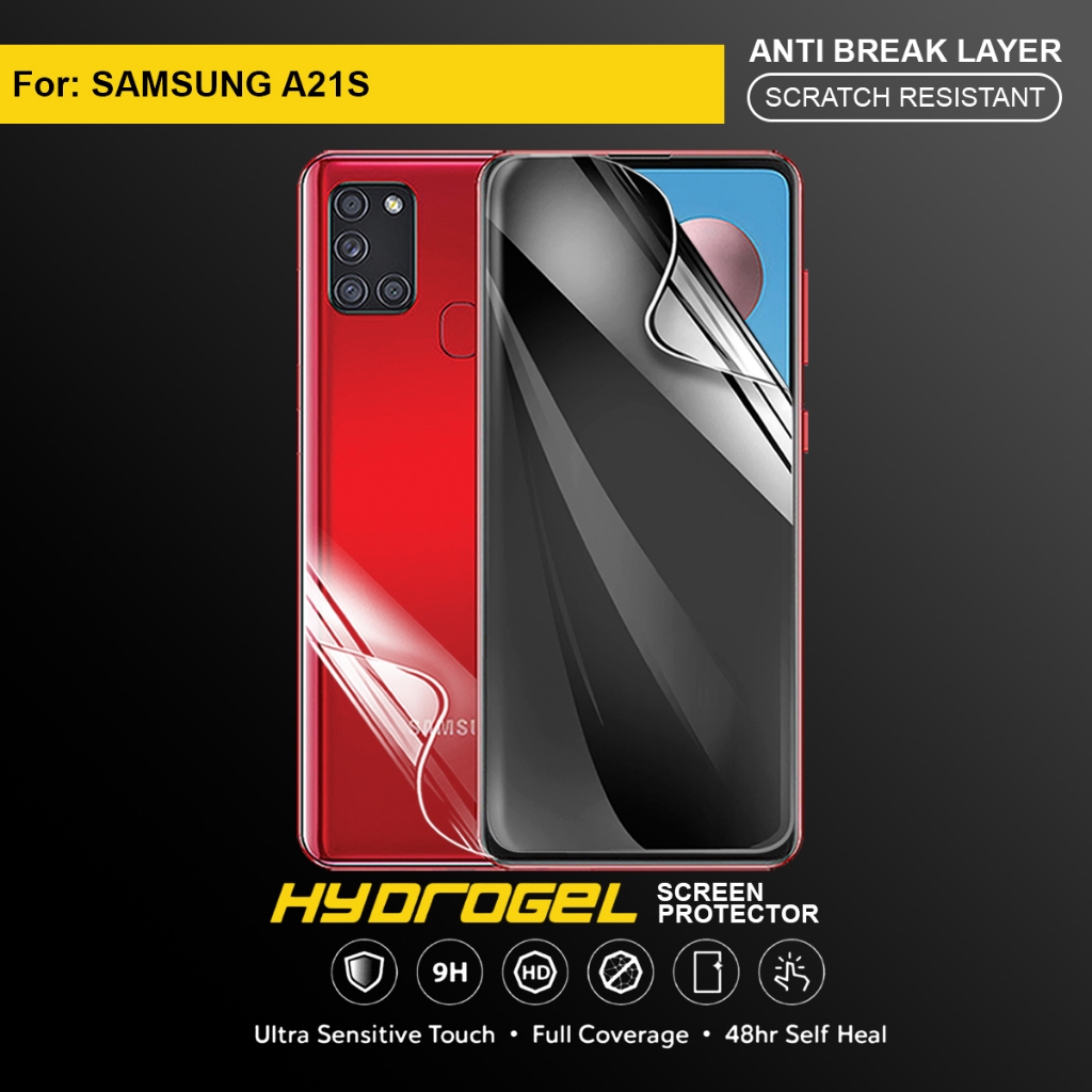 Anti-Scratch Hydrogel Samsung A21S Hydrogel Film Screen Protector Clear ...