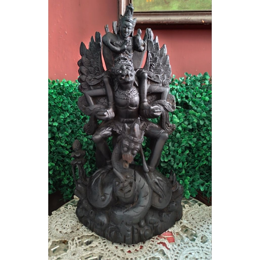 Ancient statue of Garuda Wisnu kencana Bali Antique Vintage carved from ...