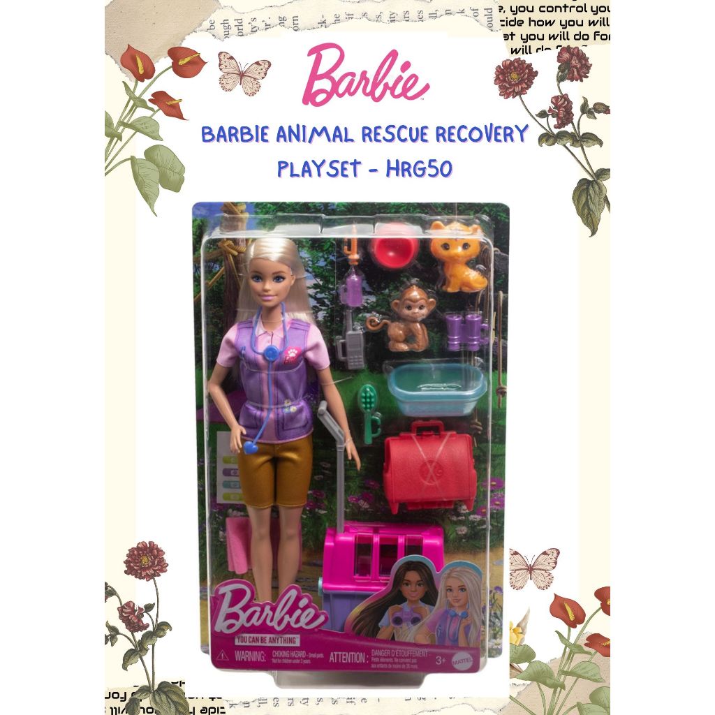 Barbie career Animal Rescue Doll Set Hrg50 / Barbie Complete Set ...