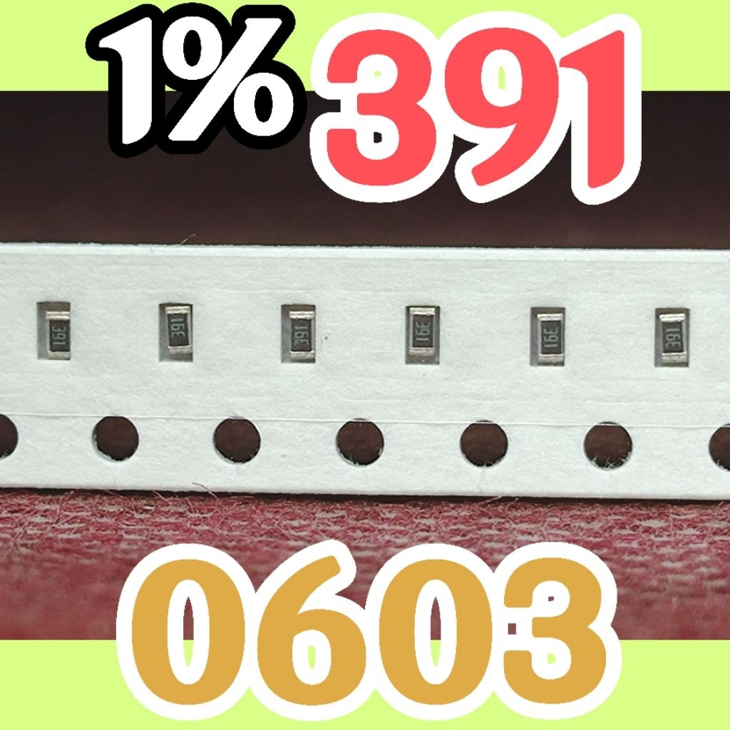 10pcs Chip resistor smd 3900 391 390R 1% size 1608 0603 390ohm 390 ohm ...