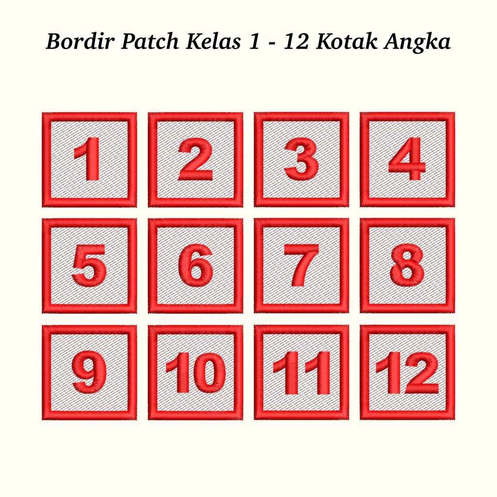 CUSTOM EMBROIDERED NUMBERS CLASS 1-12 / BET EMBROIDERED NUMBERS / NAME ...