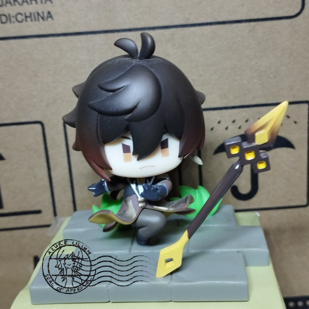 Genshin Impact Figure Zhongli Battle Stance Capsule Toys Liyue Edition ...