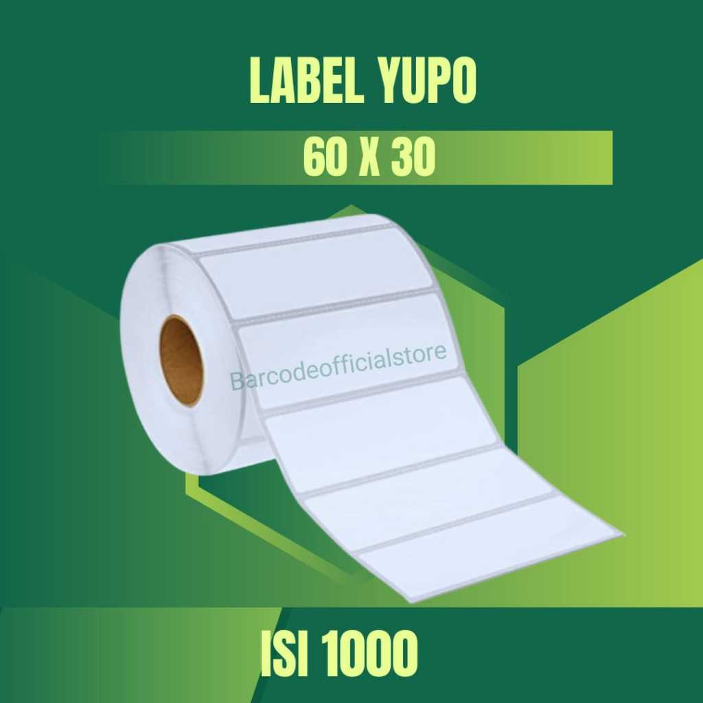 YUPO STICKER LABEL 60 X 30 ISI 1000 - YUPO LABEL 60X30 ISI 1000 ...
