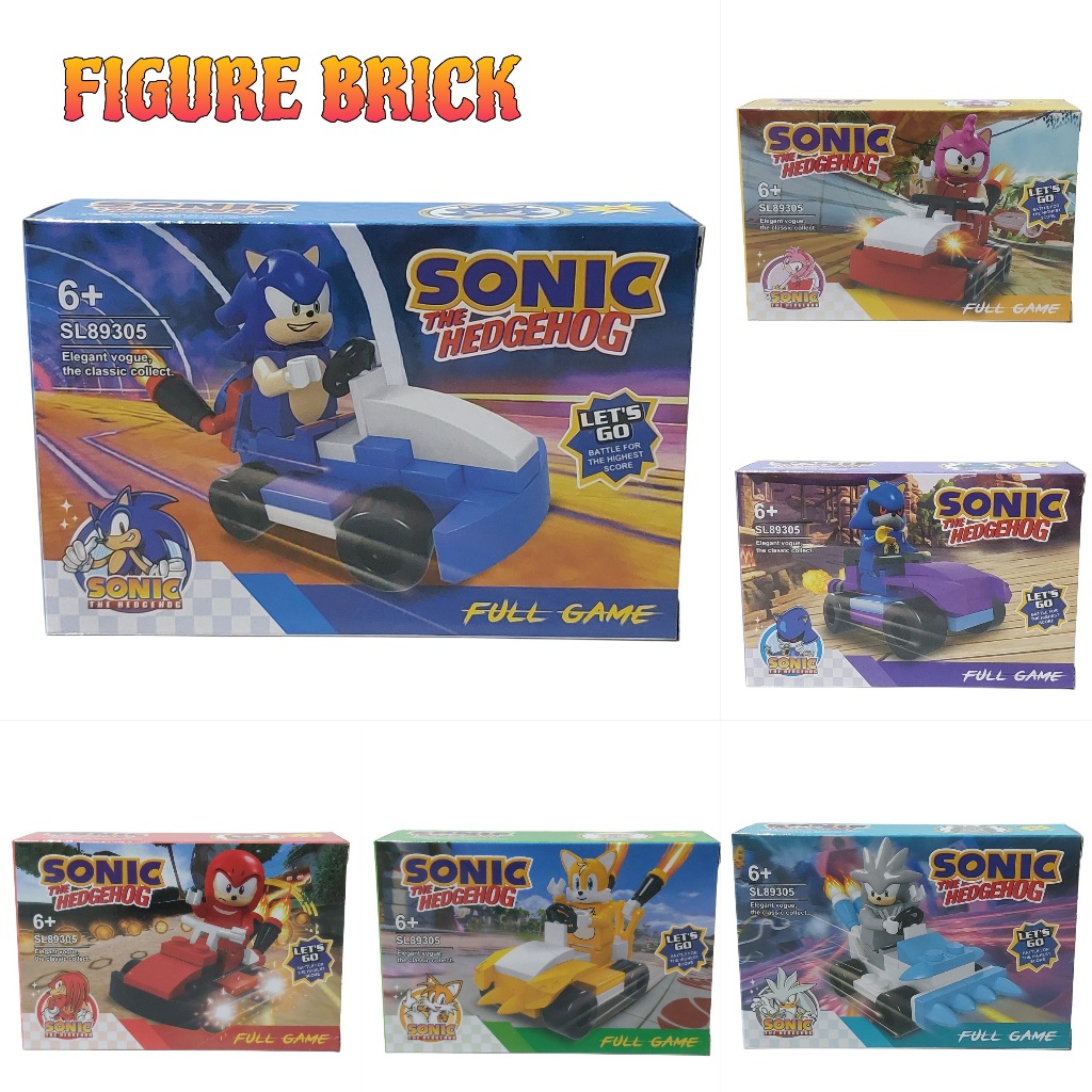 Brick Sonic The Hedgehog Figure Toy Set of 6 Mini Blocks | Shopee ...
