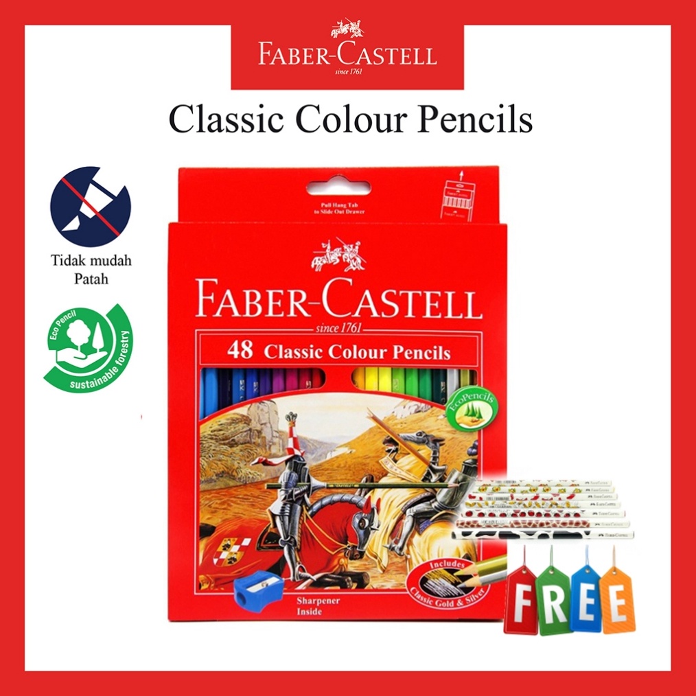 CODE A34N Faber Castell Colored Pencils 48 Colors Classic Color Pencils ...