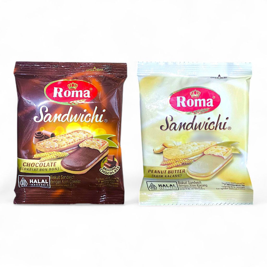 ROMA SANDWICHI BISCUIT [1 RENTENG: 10 SACHETS x 20g] Layered Biscuits ...