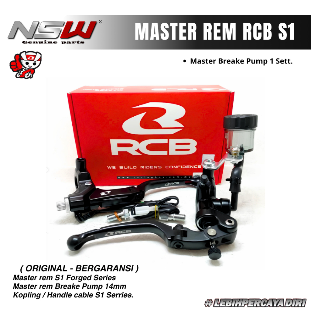 Master Brake Right Left Rcb Radial Type S1 Size 14MM Rcb S1 1 set ...