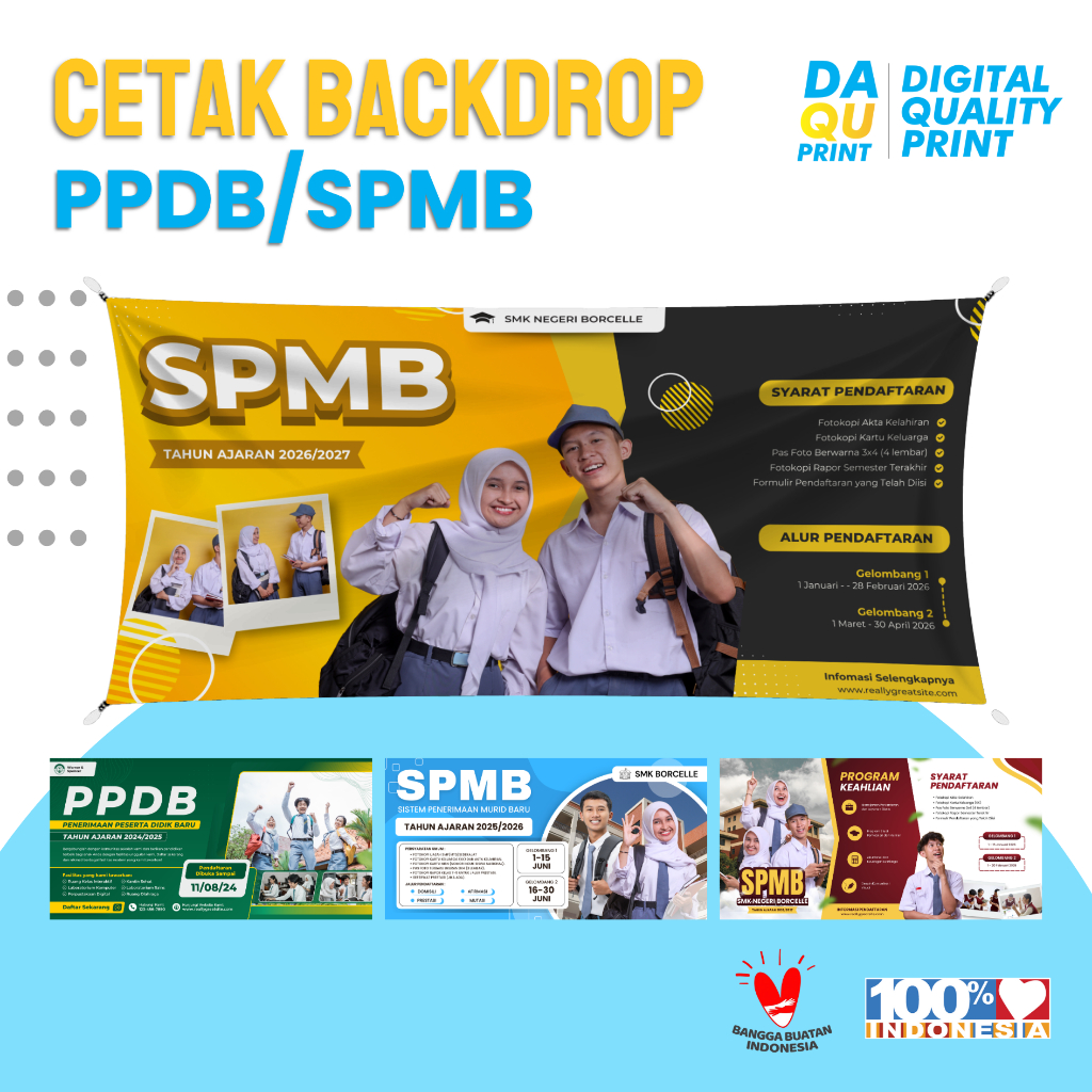 Print PPDB Backdrops / SPMB Backdrops – Free Custom Design / Send Your ...