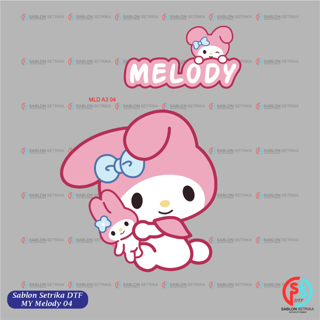 MY MELODY A3 THEME DTF Screen Printing Iron-On Screen Printing READY TO ...