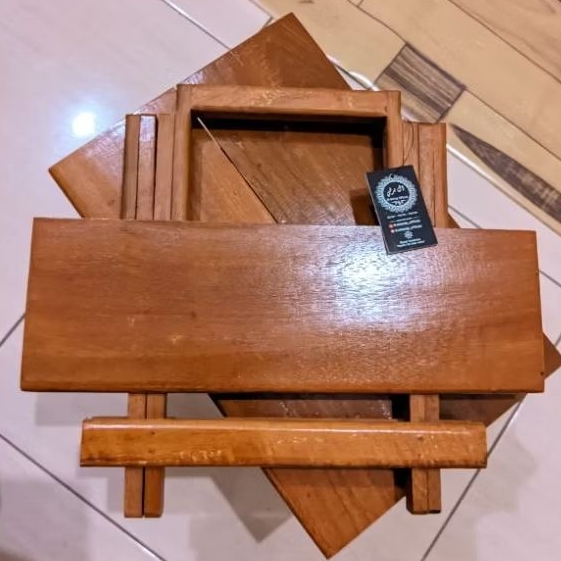 Premium Wood Rehal Iron Folding Table 33cm Width / Rehal Genuine ...