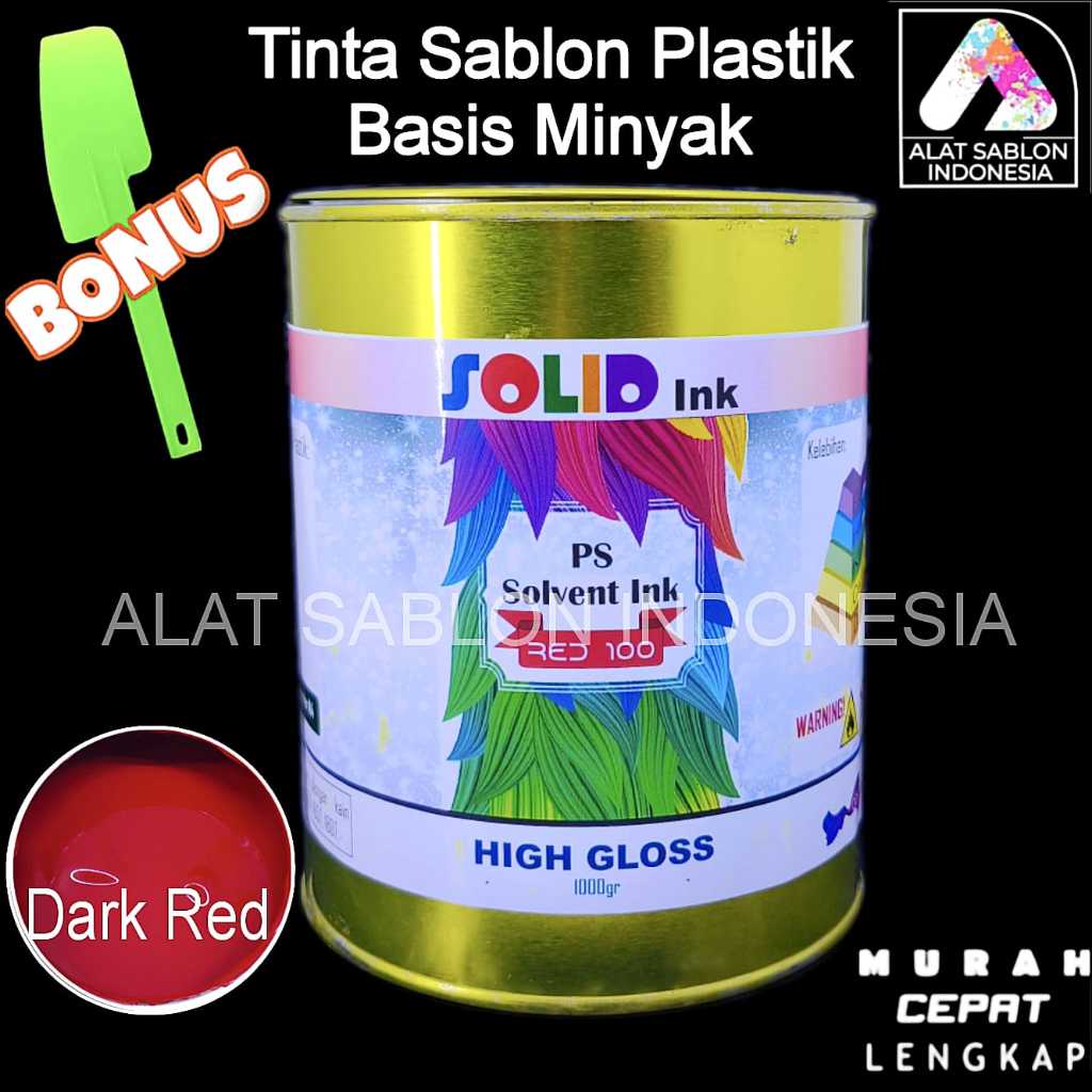 MERAH SCREEN PRINTING INK PLASTIC BAGS 1KG SACK RED 100 SOLVENT BASED | Shopee Philippines