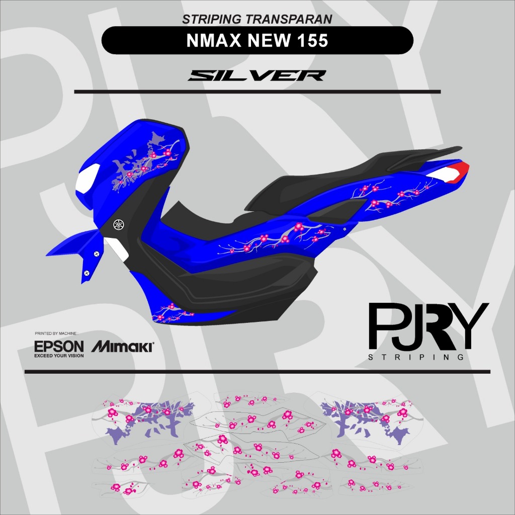 NMAX NEW 155 SAKURA VERSION TRANSPARENT STRIPING | Shopee Philippines