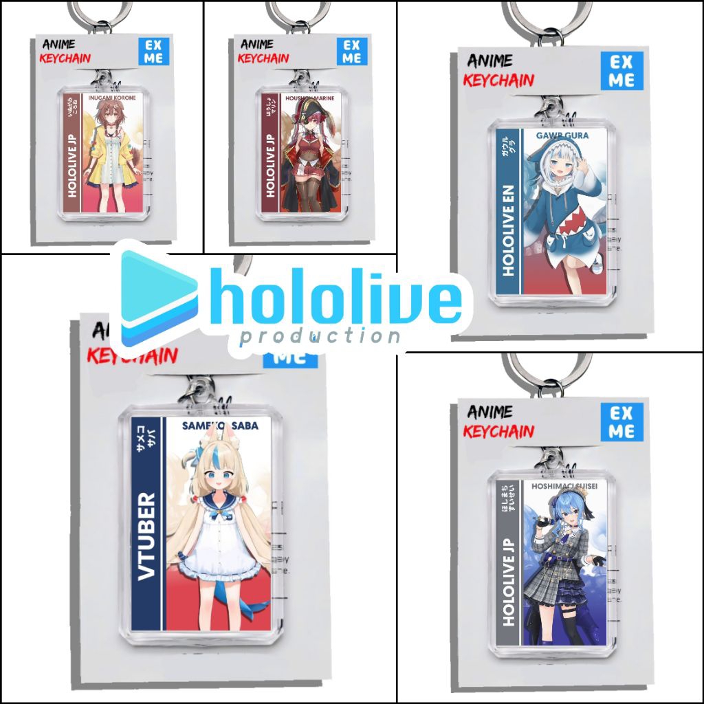 GANTUNGAN Vtuber Hololive JP and EN Keychain - Vtuber Hololive JP EN ...