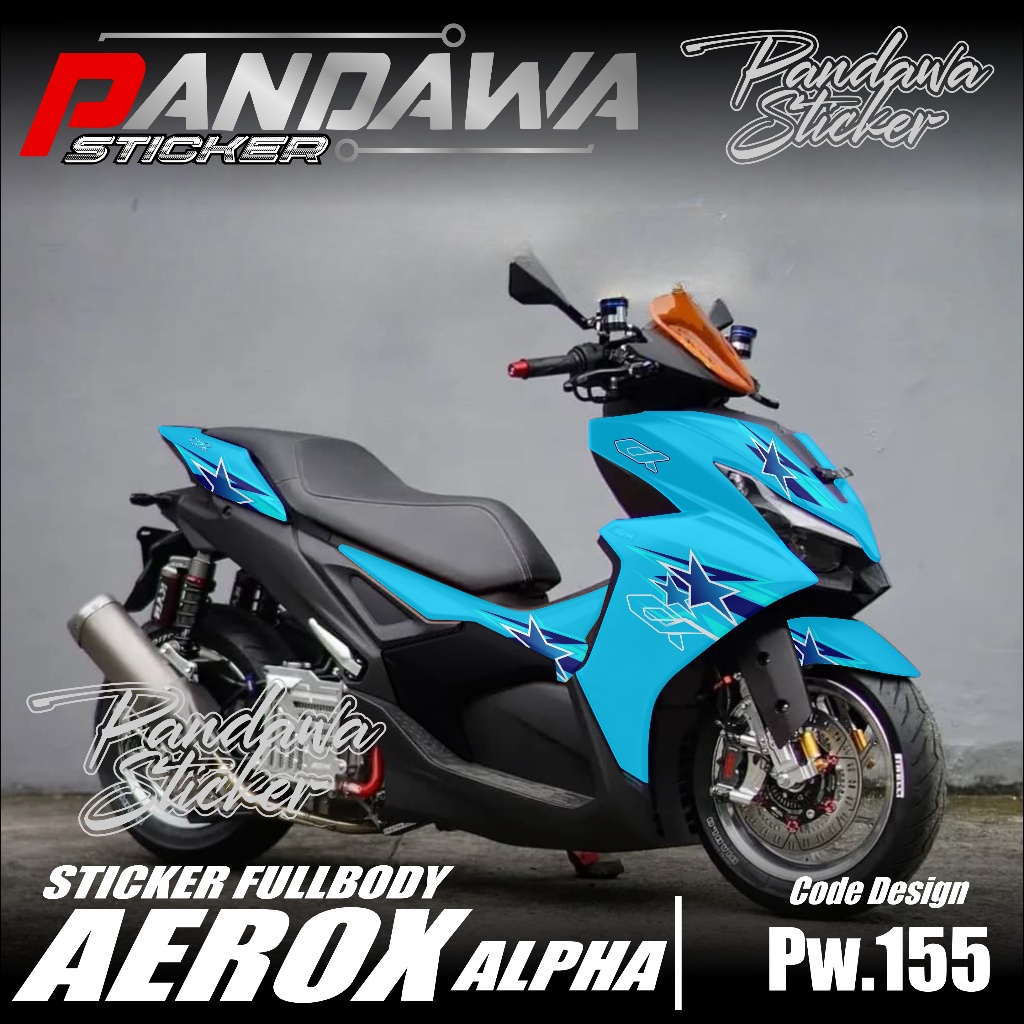 Aerox Alpha Fullbody Decal, Aerox Turbo 155 Motorcycle Sticker, New ...