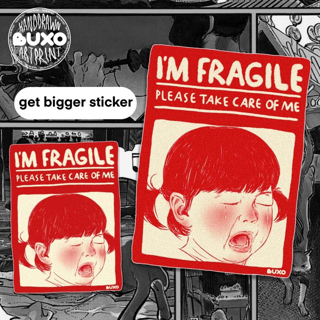 Buxo - FRAGILE TRAVEL KOPER SUITCAlSE vinyl sticker / cute movie series ...