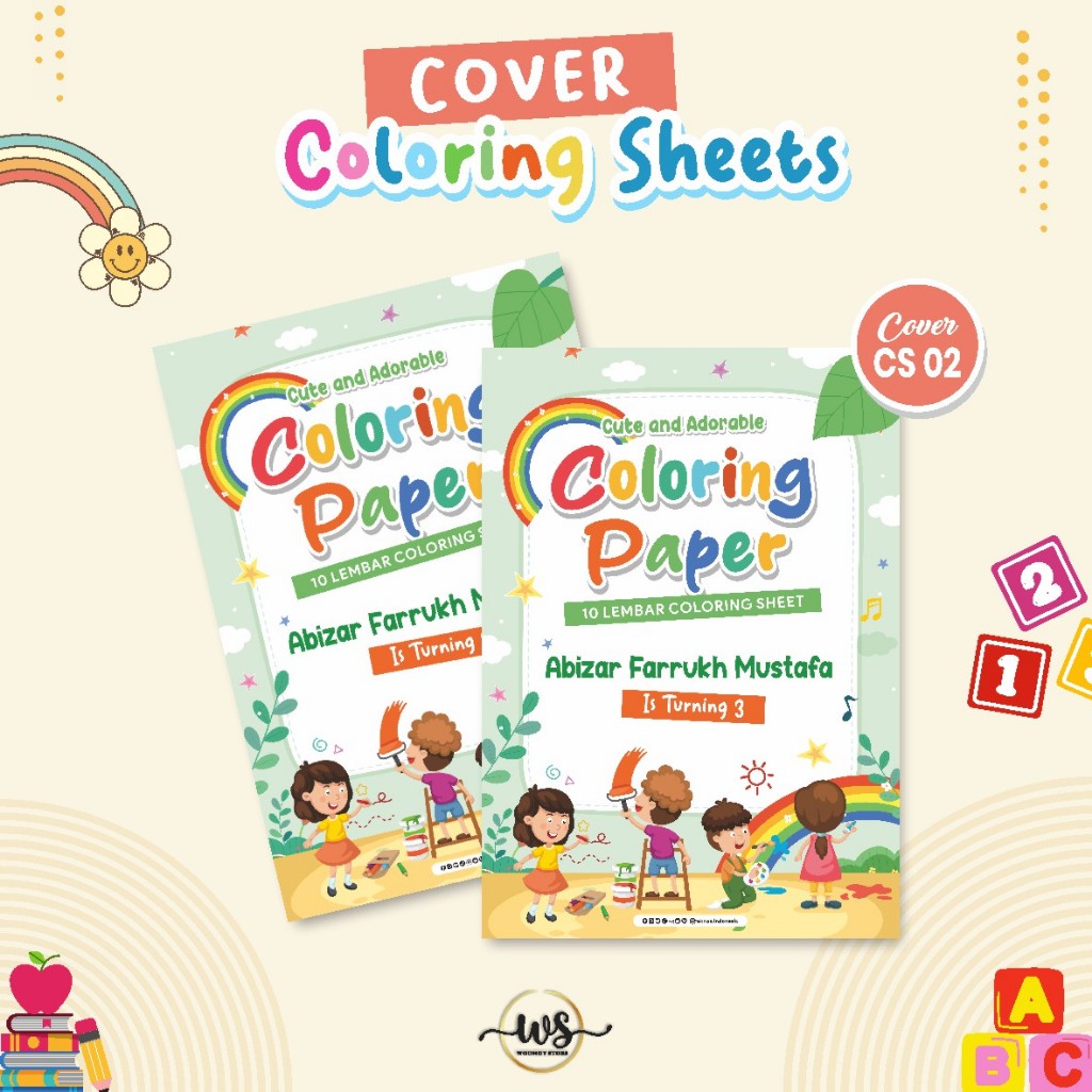 CUSTOM COLORING DRAWING PAPER COVER - COLORING SHEETS COVER FOR KIDS ...