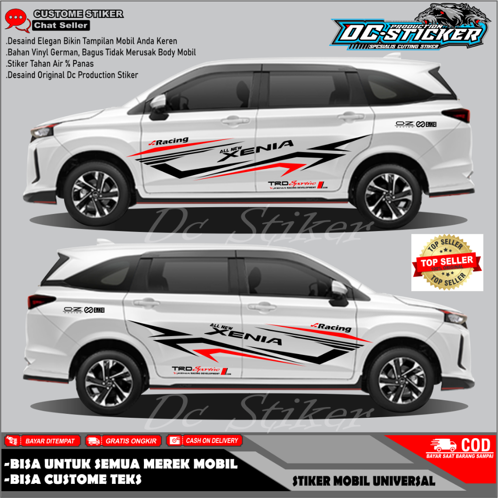 Latest Daihatsu Xenia Car Side Body Cutting Sticker Xenia Terios Car ...
