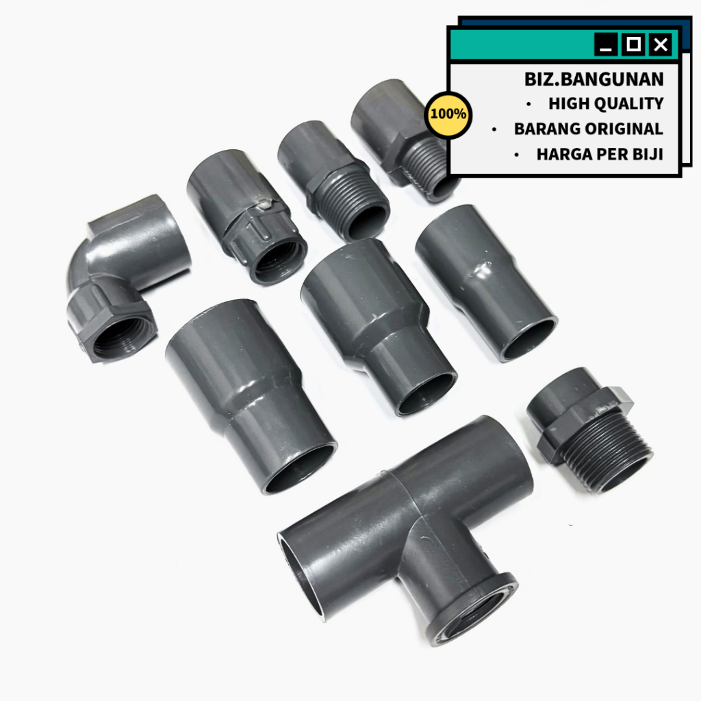 PVC PIPE FITTINGS TS 1/2 3/4 1 INCH JAYA LANGGENG - REDUCER CONNECTION ...