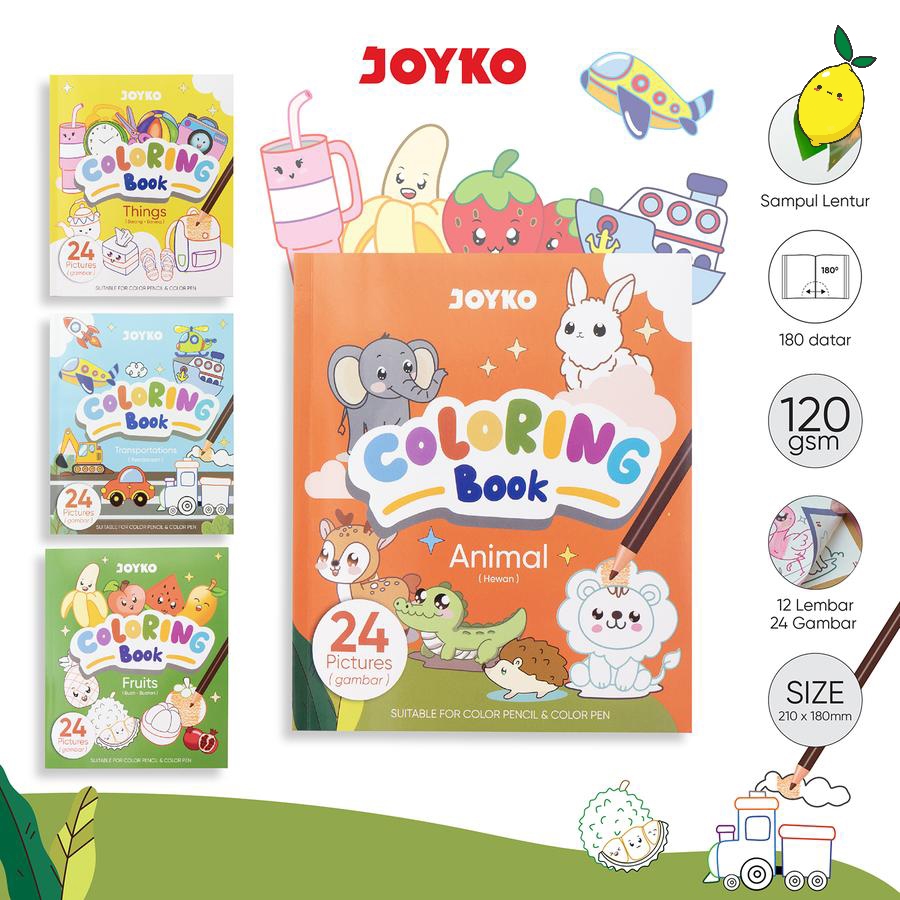 Joyko Coloring Book CLBK-3503 Coloring Practice Book / Coloring Book ...