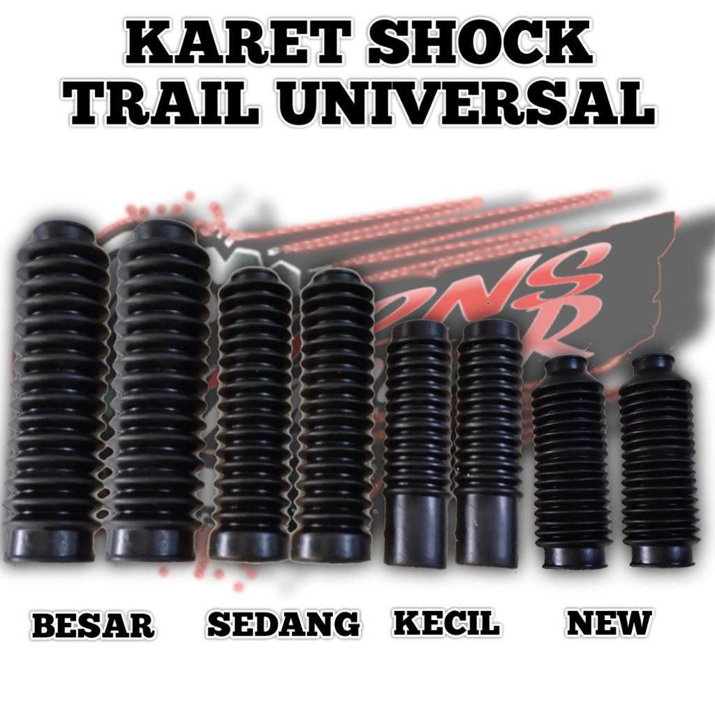 UNIVERSAL TRAIL SHOCK BOOT Rubber for KLX 1 Pair (2 PCS) Automatic ...
