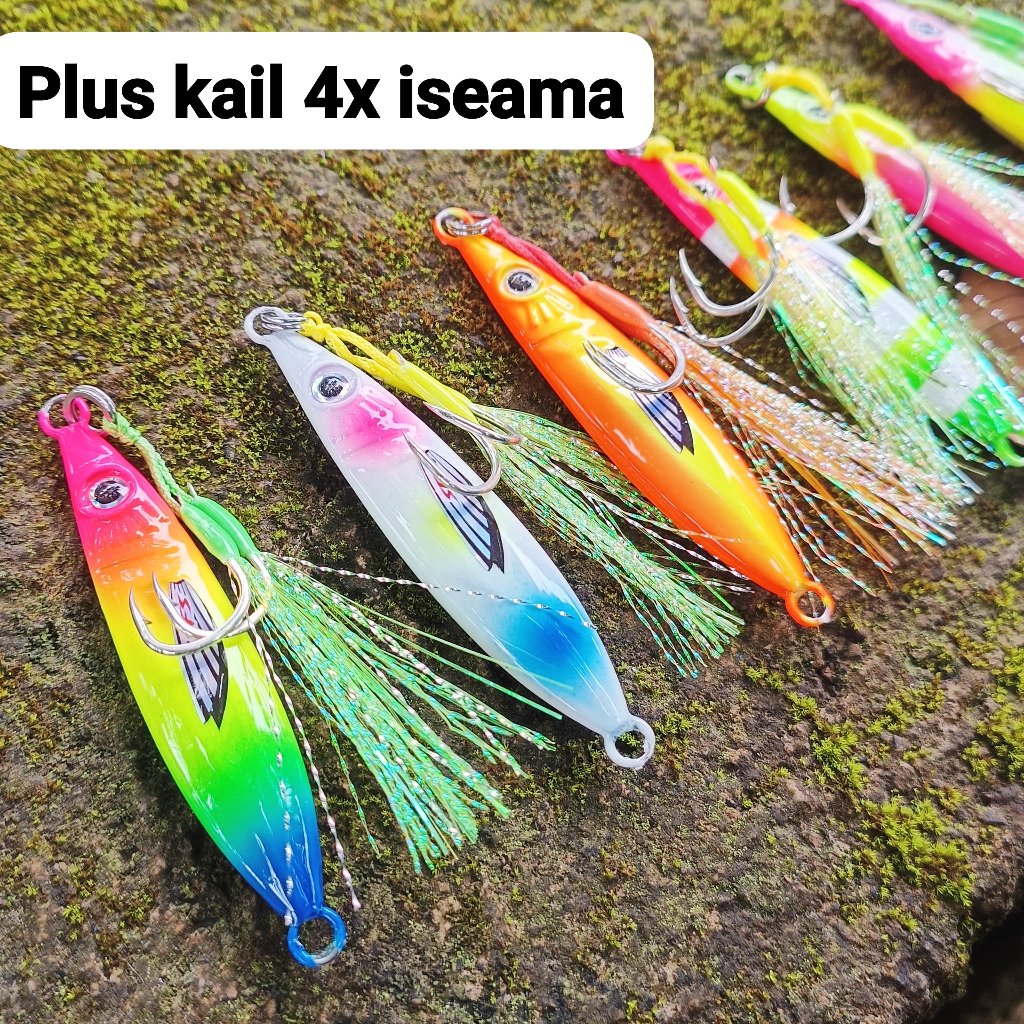 Metal Jig Plus hook 40gram 30gram micro jig 20gram BLOATING metal jig ...