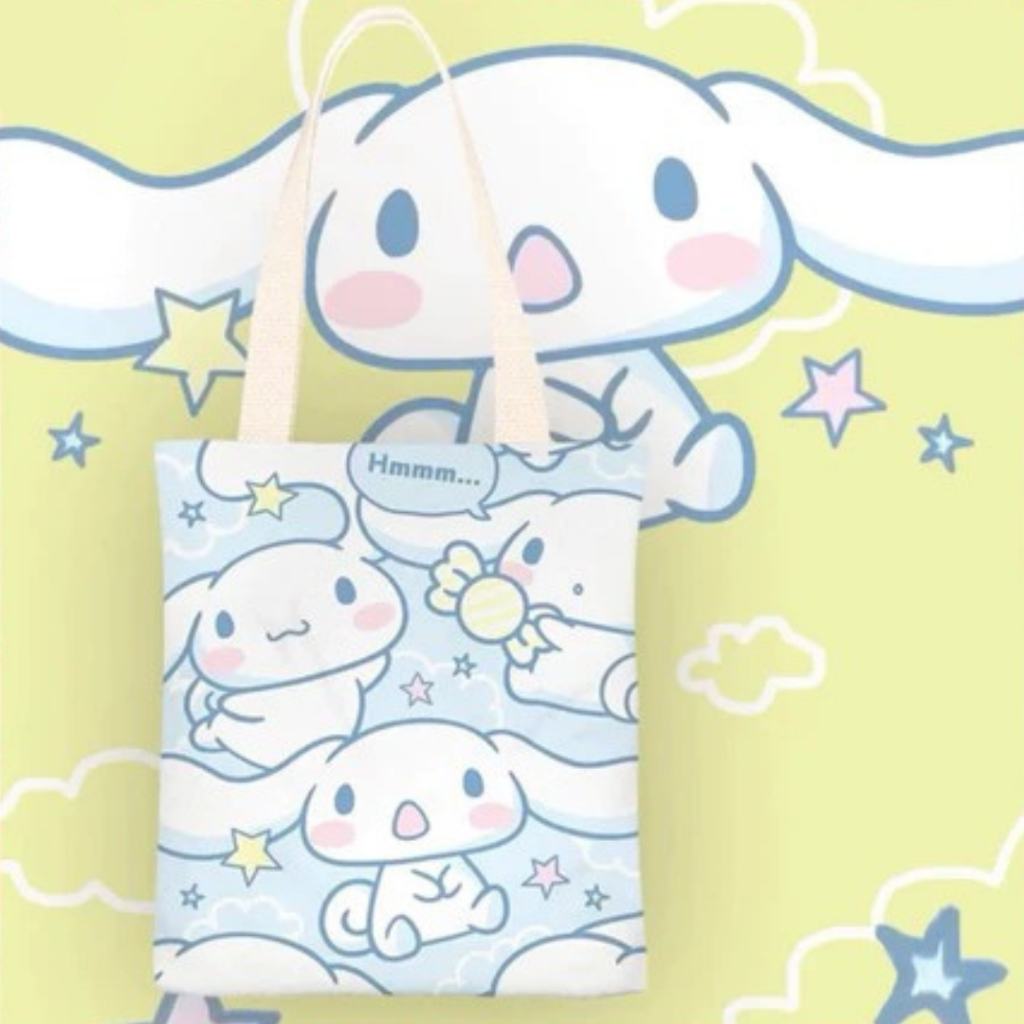 SUL - Cute Canvas Tote Bag Size 35x40 Cinamoroll Kuromi Melody Loopy ...