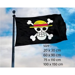ONE PIECE JOLLY ROGER PIRATE FLAG HAT STRAW MUGIWARA D LUFFY | Shopee ...