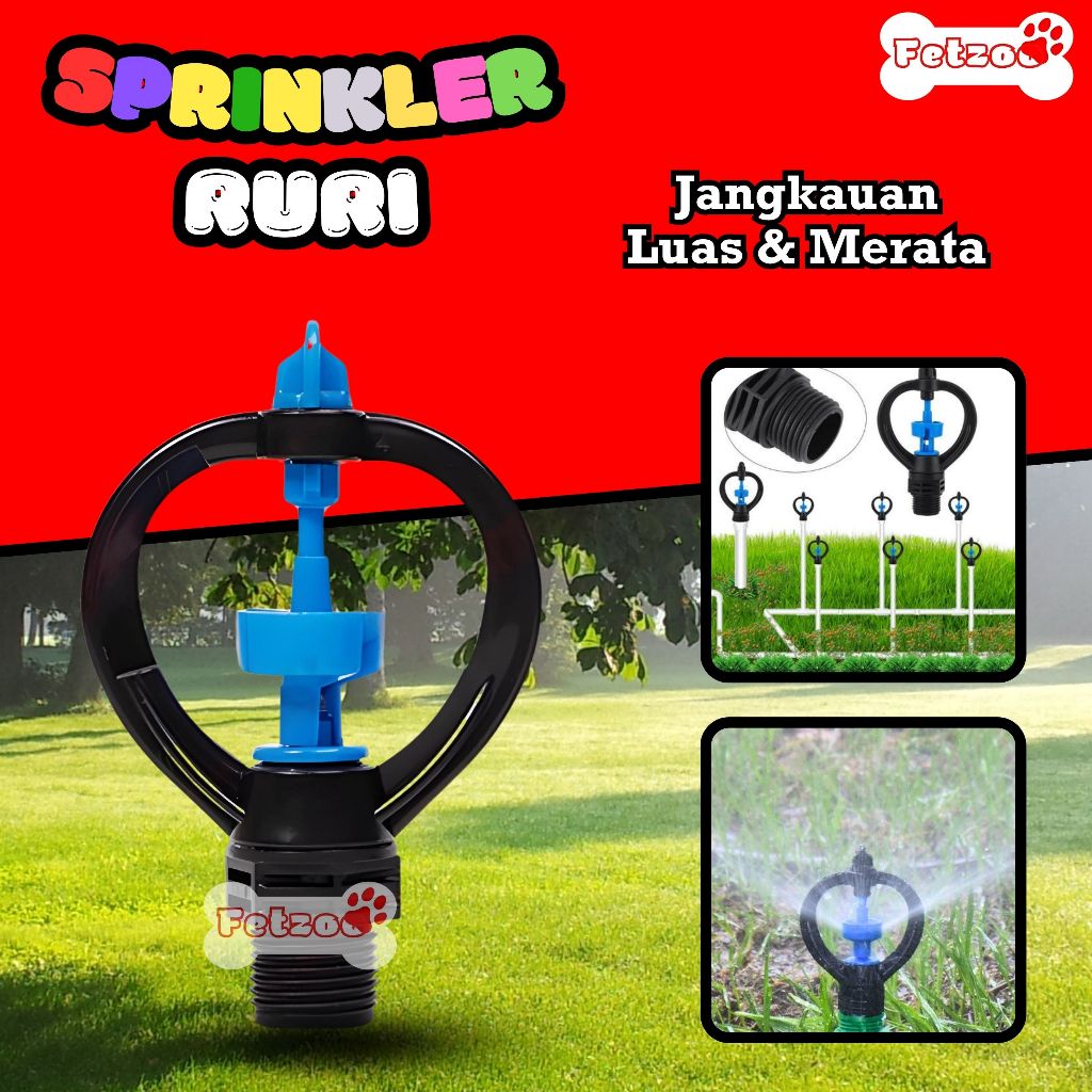 SPRINKLER RURI AUTOMATIC GARDEN WATERING TOOL 360 DEGREE WHEEL GARDEN ...