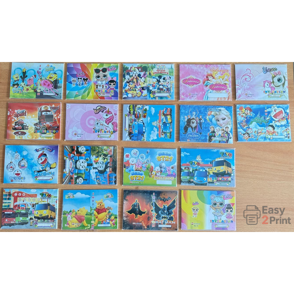 Foldable Children's Birthday Invitation, 10 Pcs + Plastic Birthday ...