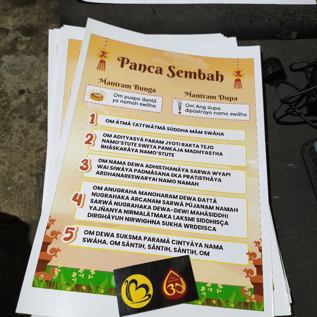 Hindu - Poster Mantram Panca Sembah Religious Hindu | Shopee Philippines