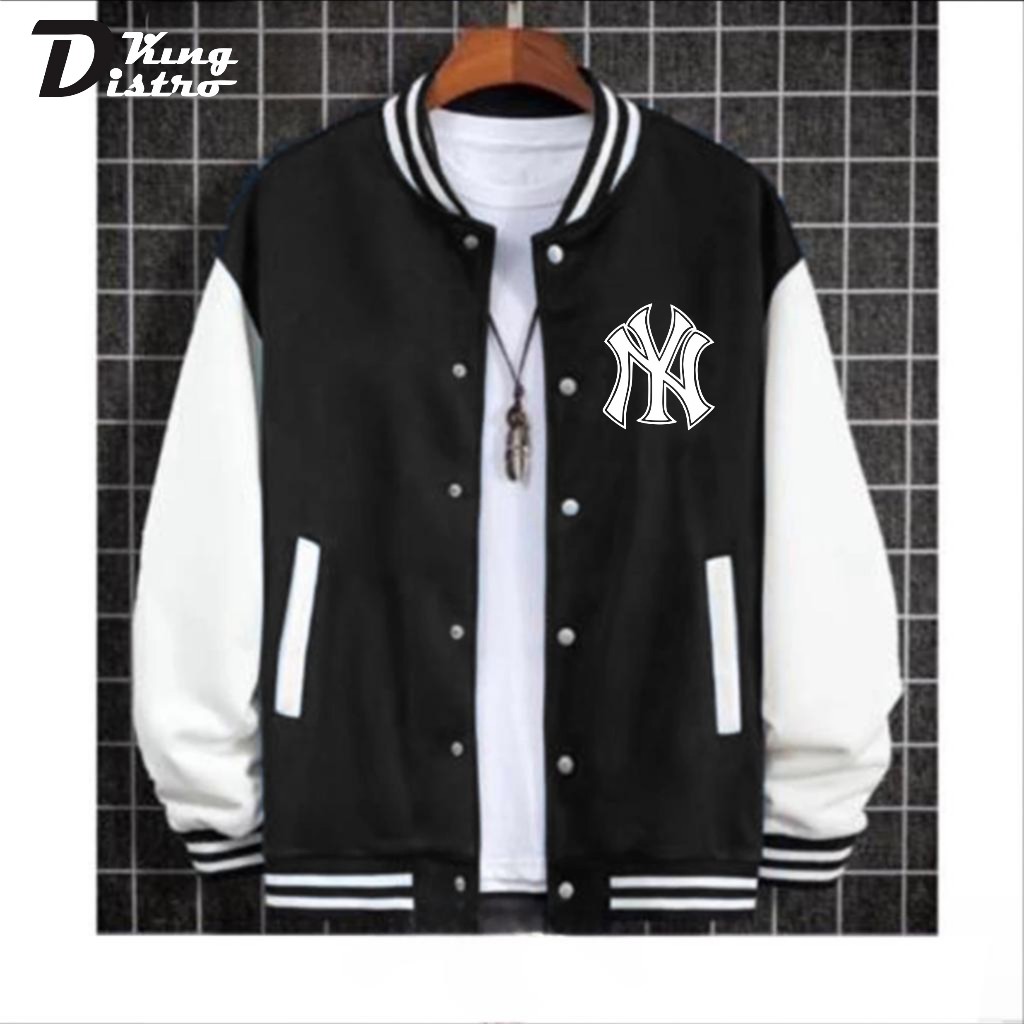 Adult Men's Baseball Button Varsity Jacket Cool Pattern Varsity Buttons ...