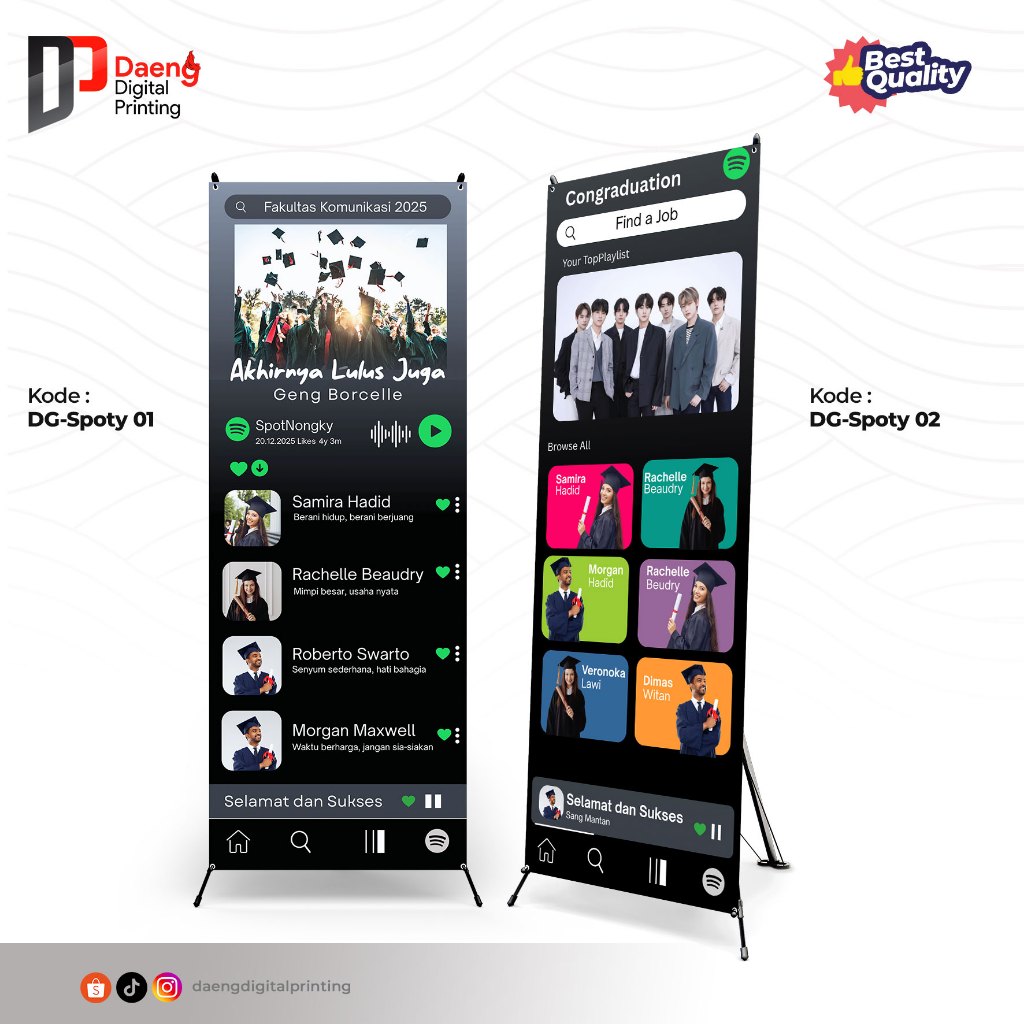 Spotify Theme Graduation Thesis Defense Banner, Standing X Banner Free ...