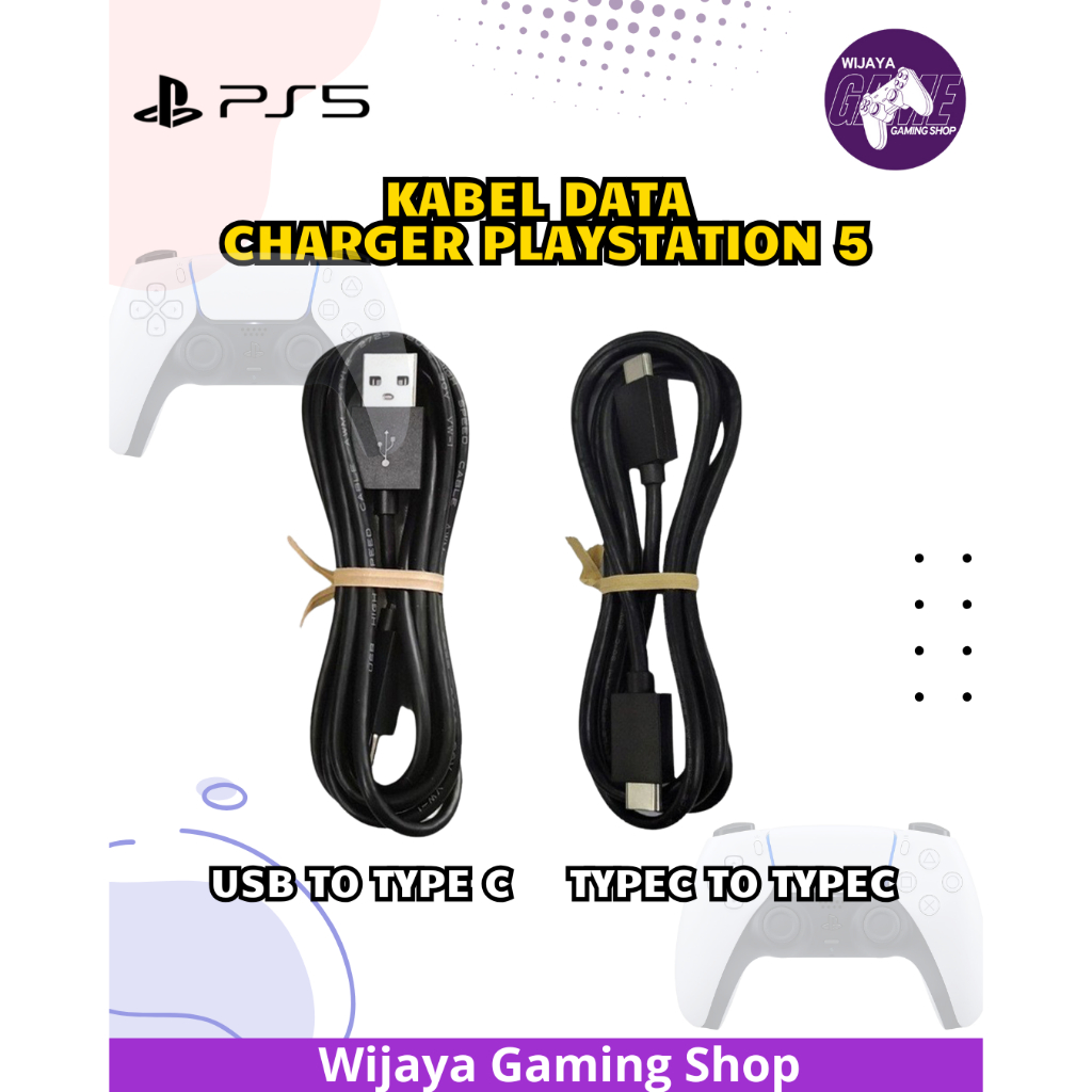 PS5 USB Data Charger Cable – Type-C to TypeC Playstation5 SLIM FAT PRO ...