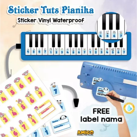 Pianika Sticker Not Tuts Melodica Waterproof Simple Cute Sticker ...