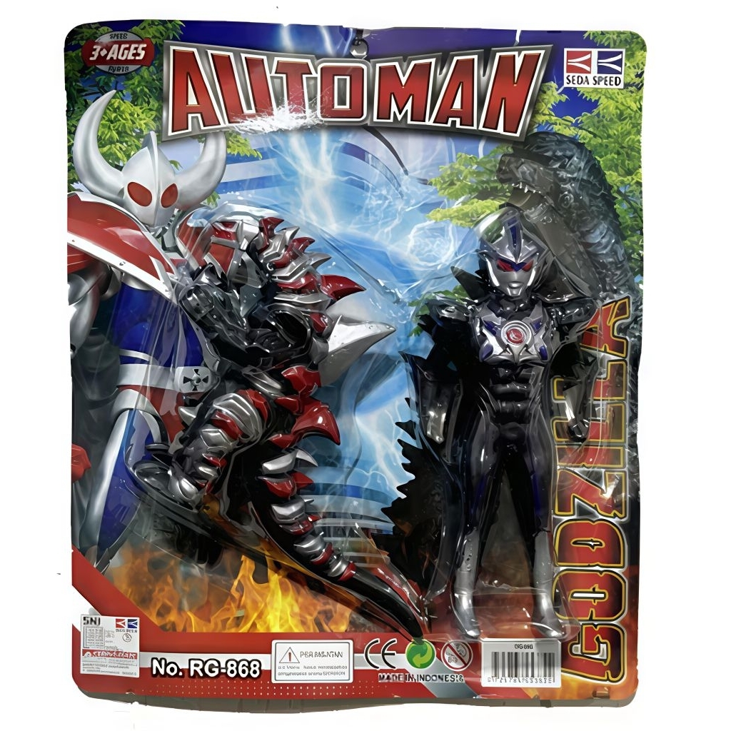 CHILDREN'S TOYS AUTOMAN VS GODZILLA ROBOT-ROBOTAN ULTRAMAN VS GODZILLA ...