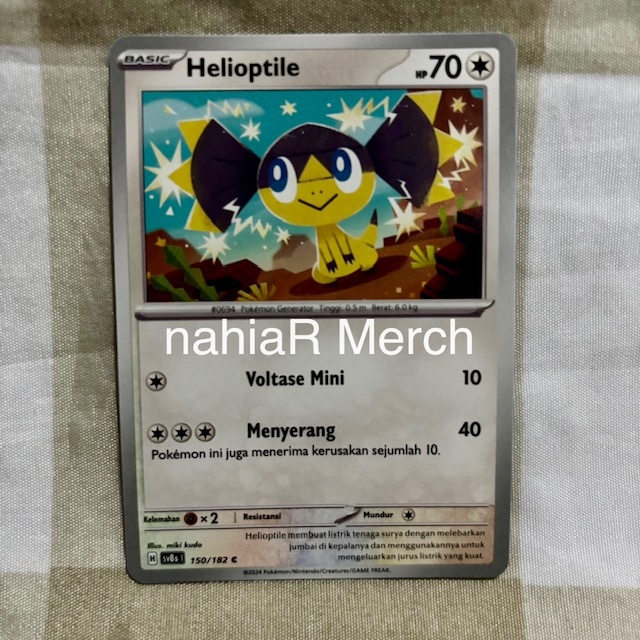 Pokemon TCG Indonesia Helioptile sv8s 150/182 C Flash Constellation | Shopee Philippines