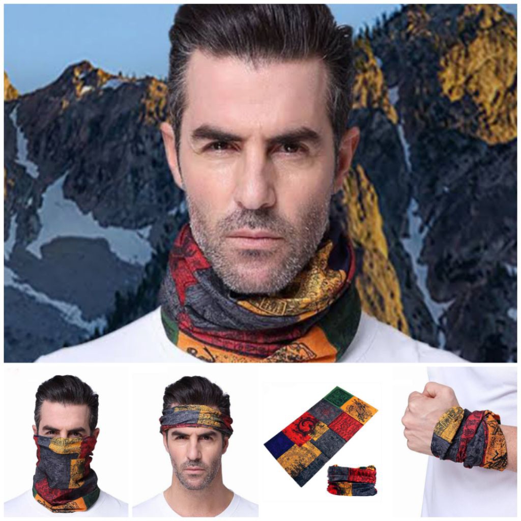 Multifunctional mask bandana buff abstract motif elastic stretchy ...