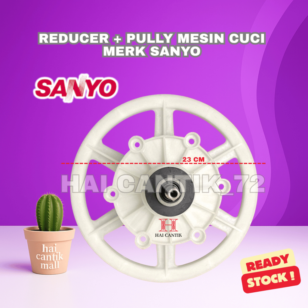 MESIN SET REDUCER / SMALL GEARBOX & PULLY FOR SANYO AQUA WASHING ...