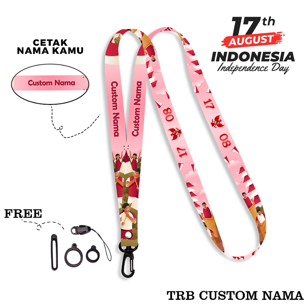 HP Custom Name Lanyard Special HUT RI - Can be Unit and Add Name 1.5 cm ...