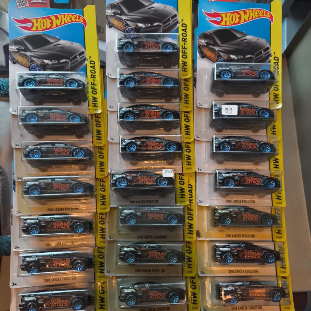 Hot Wheels Mitsubishi Lancer Evolution X Black Maximum Attack Evo 10 ...