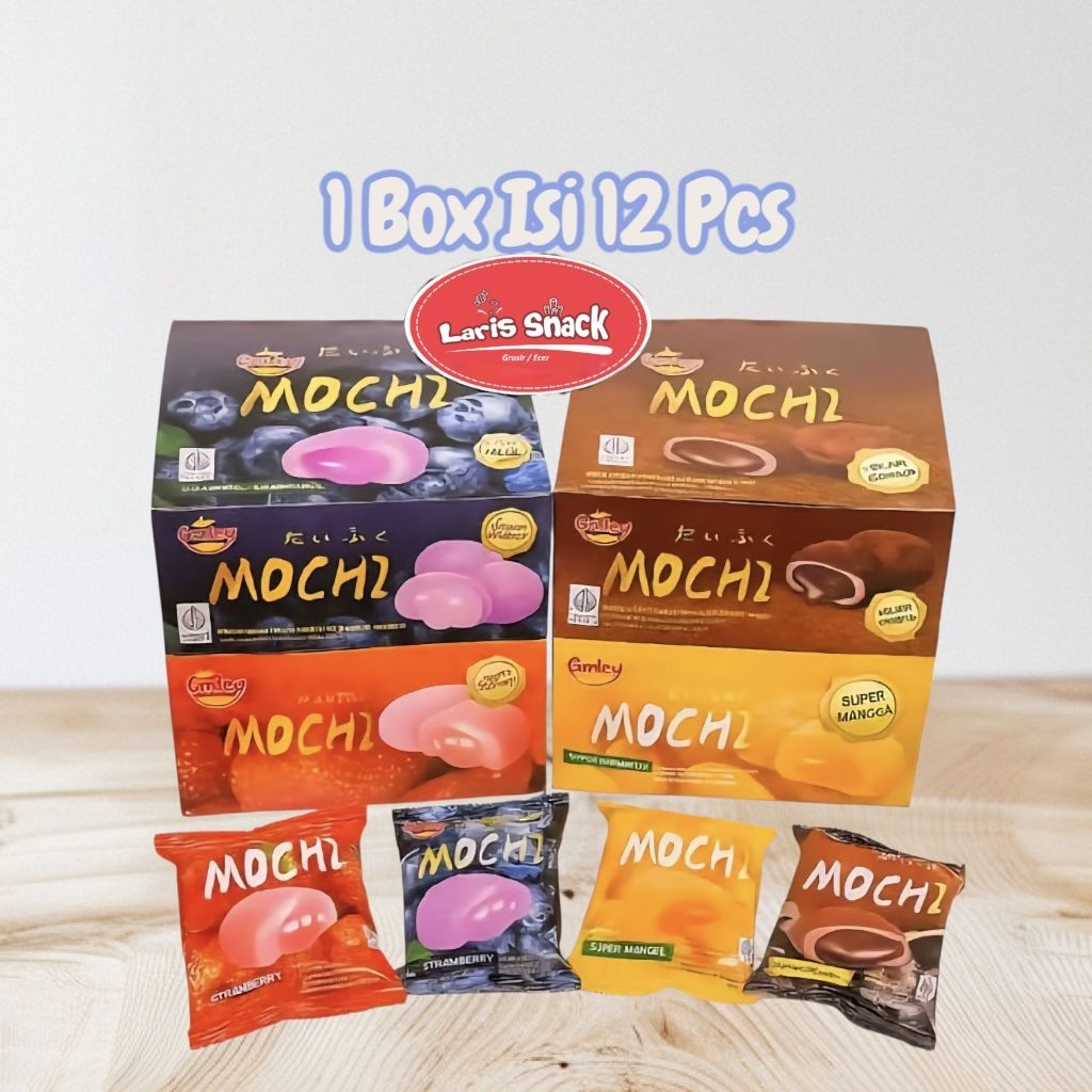 Mochi Conley Filled with Jam, Various Flavors, Box (Contains 12 Packets ...