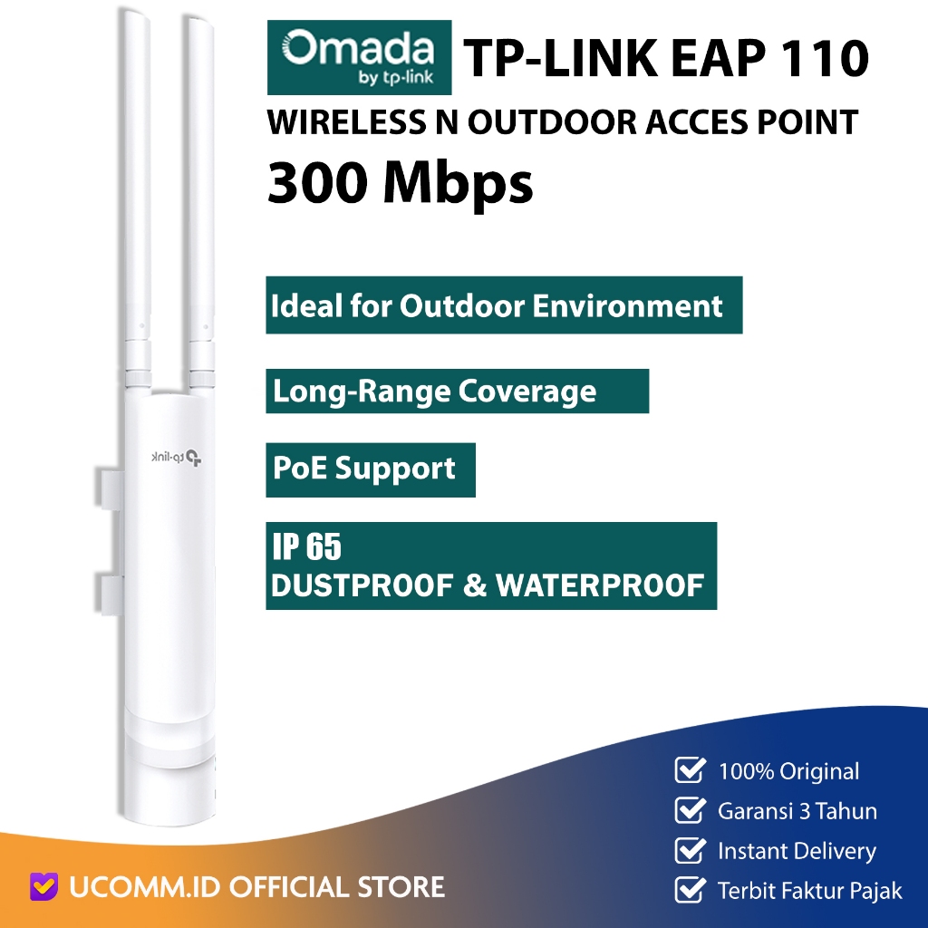 TP Link Omada EAP110 EAP-100 EAP 100 Outdoor 300Mbps Wireless N Outdoor ...