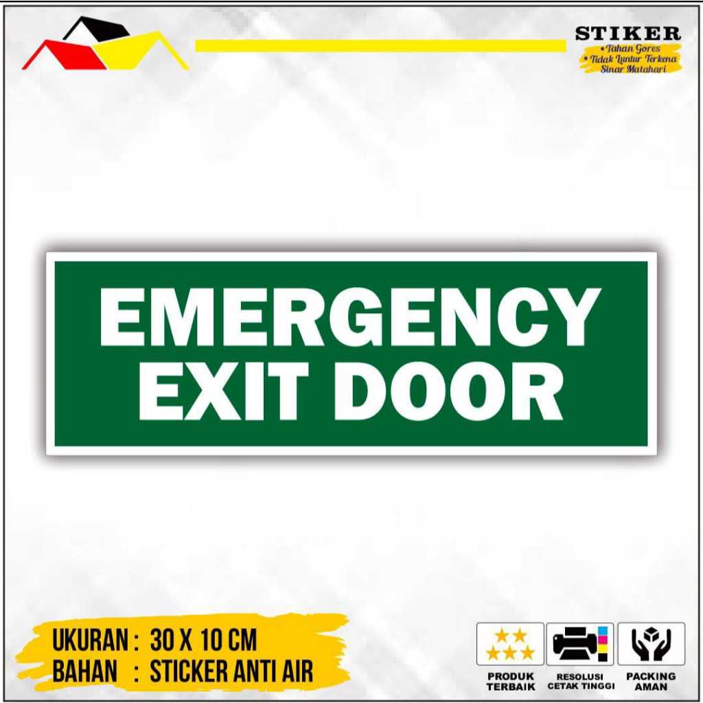 SIGN / RAMBU EMERGENCY EXIT DOOR STICKERS | Shopee Philippines