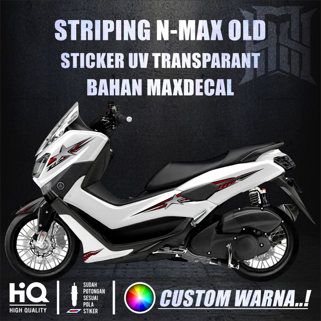 LIVERY NMAX OLD STRIPING MAXDECAL UV TRANSPARANT STAR STICKERS | Shopee ...