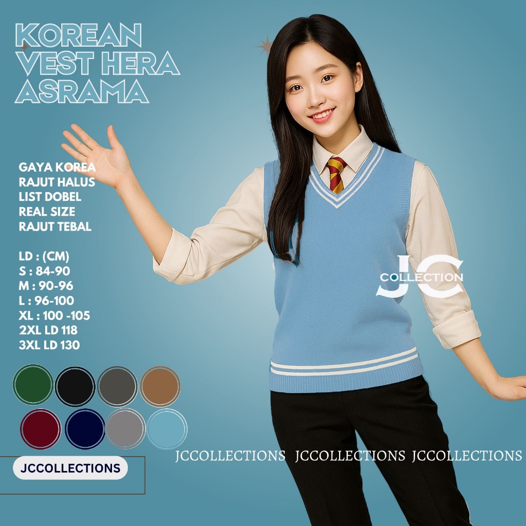 Korean Knitted Vest for Women with White HarPott List Knitted Sweater ...