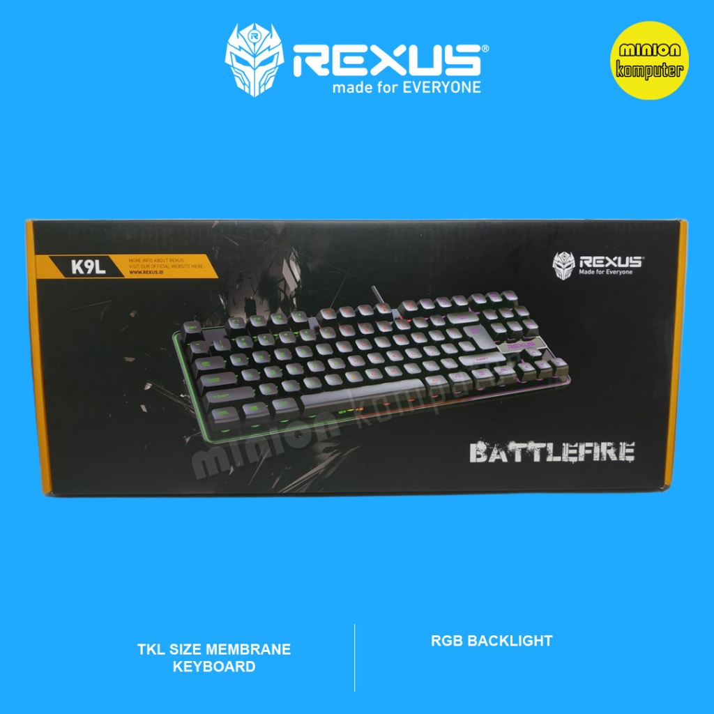 Rexus Battlefire K9L TKL Membrane Gaming Keyboard with LED RGB ...