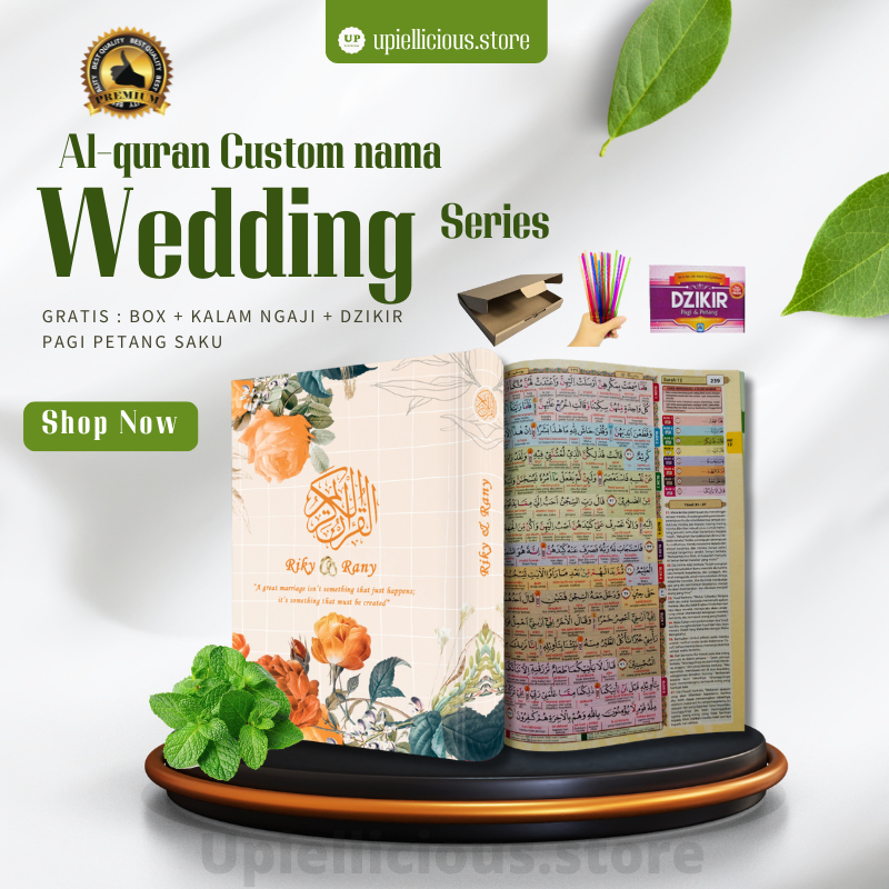 Custom Quran with Wedding Names - Quran Translation of Words and Color ...