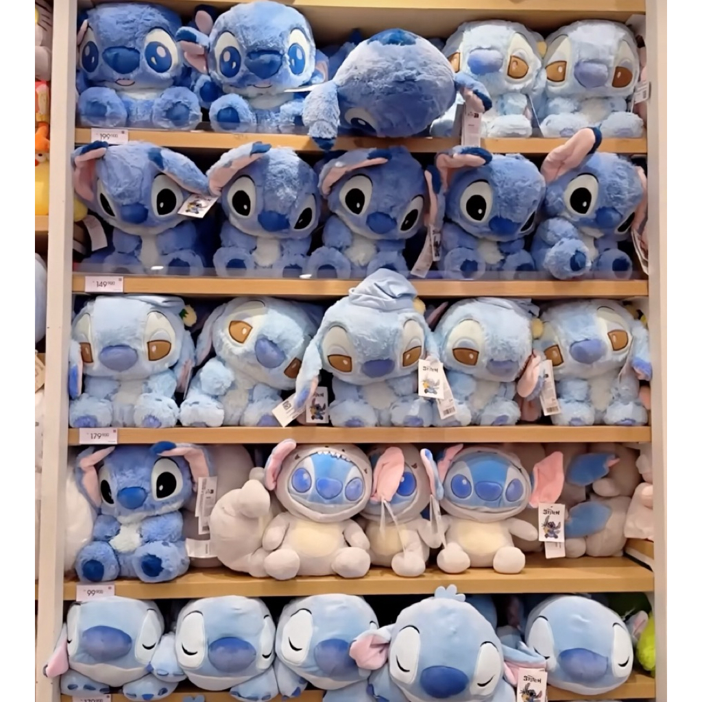 MINISO 55cm Cute Plush Doll STITCH, ANGEL & LOTSO "Good Night" Series ...