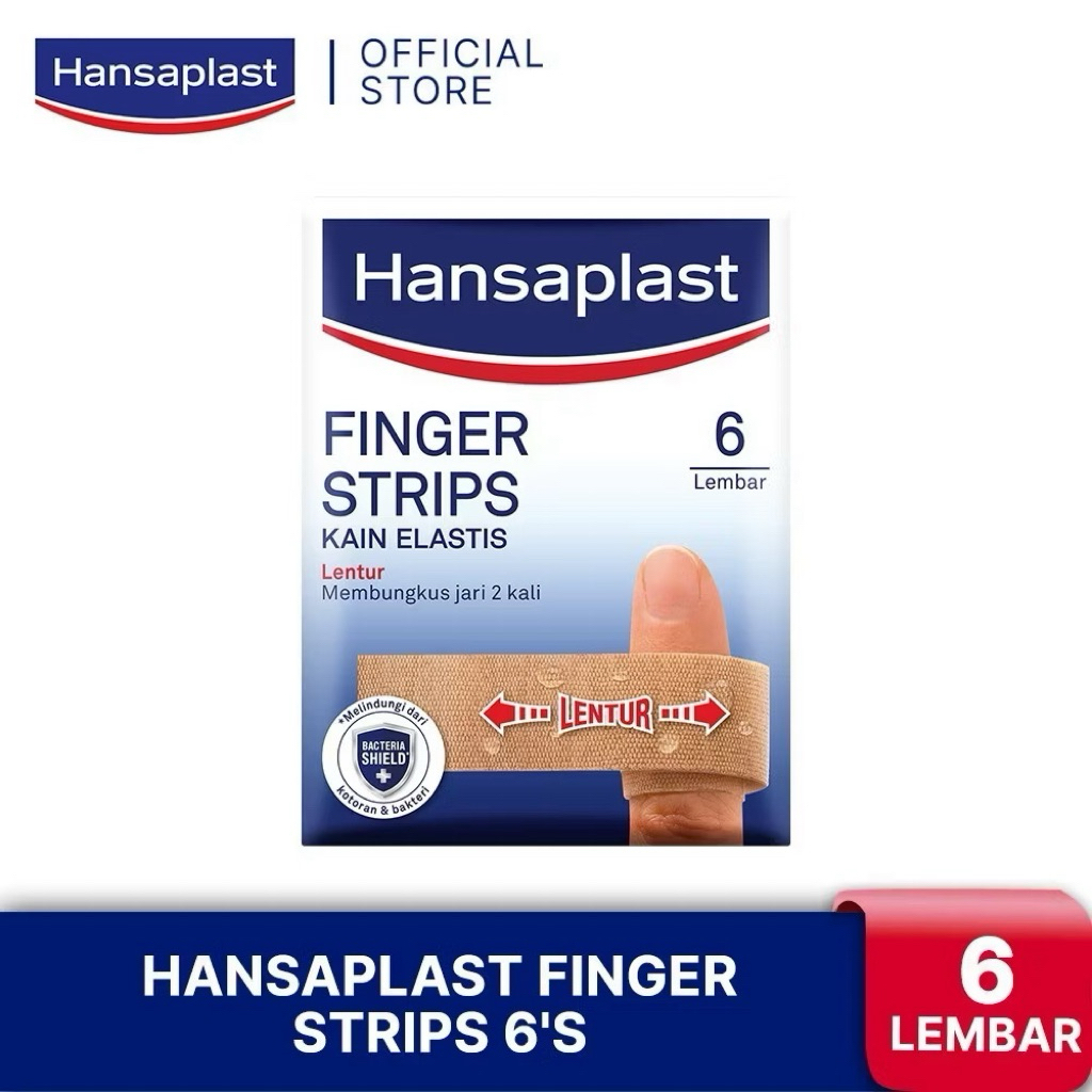 HANSAPLAST Flexible Finger Strips Plaster contains 6 P3K Finger Cloth ...