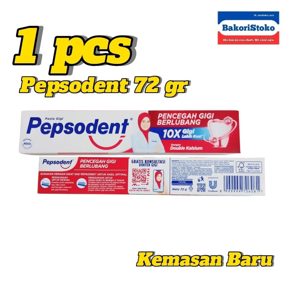 Pepsodent 72g Toothpaste Prevents Cavities Latest Packaging / Pepsodent ...